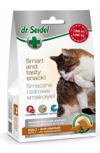 Dermapharm Dr Seidel Smart and Tasty Snack Taurine and Malt Extract Malt 50 g - przysmak dla ...
