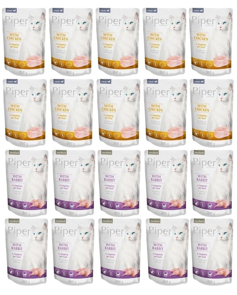 PIPER Animals Cat karma mokra dla kota po sterylizacji Mix smaków ...
